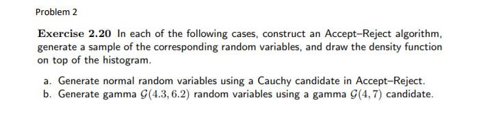 Solved Exercise 2.20 In each of the following cases, | Chegg.com