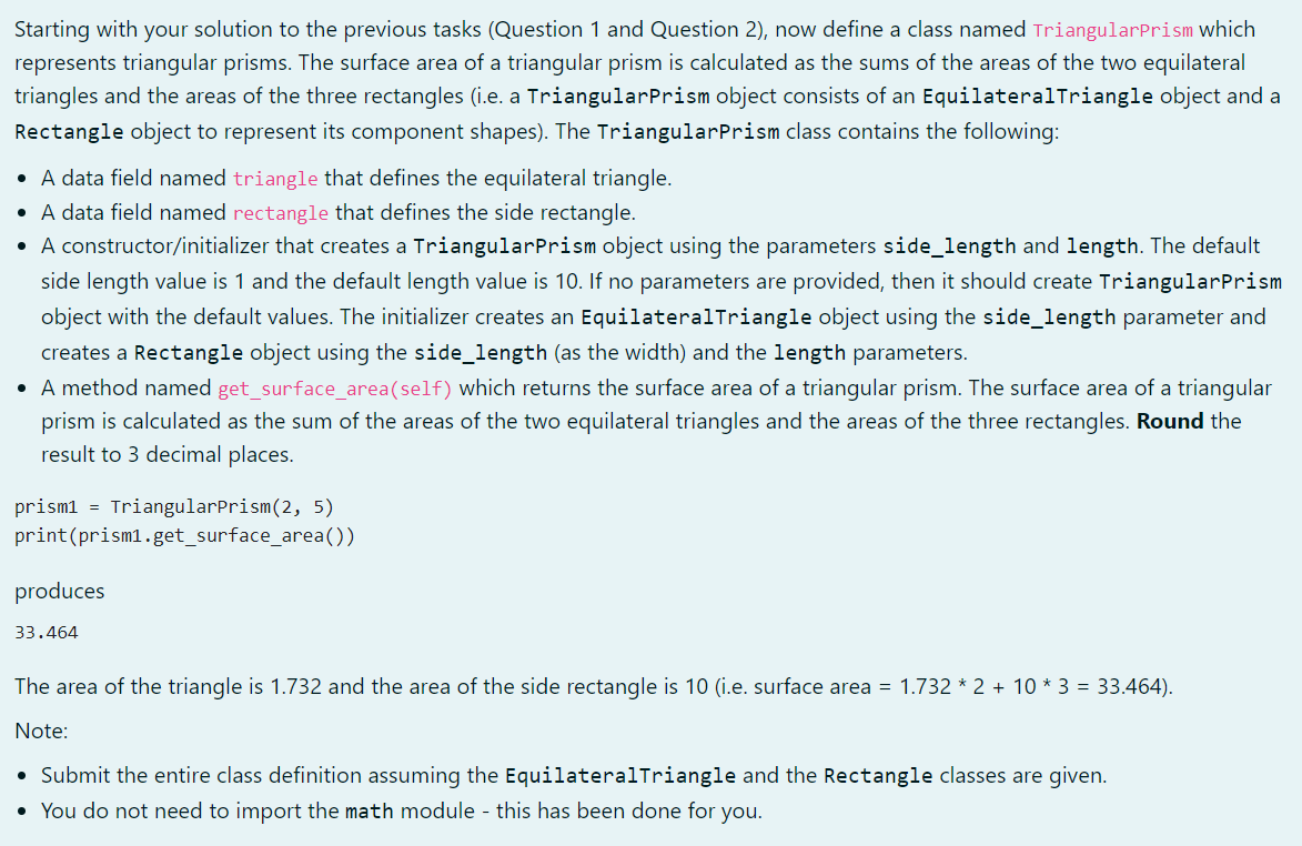 Solved Starting with your solution to the previous tasks | Chegg.com