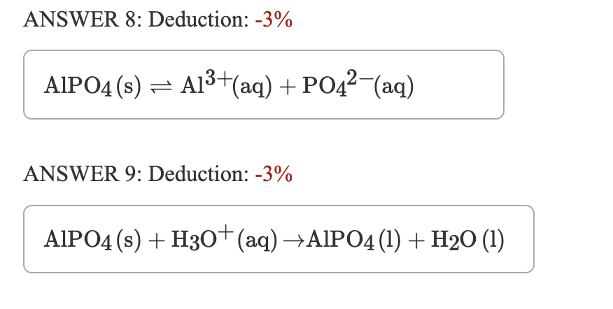 Solved Another metal phosphate is aluminum phosphate. It | Chegg.com