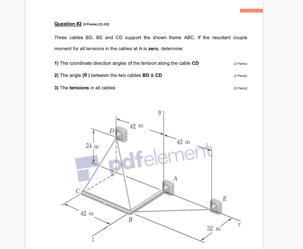 Solved Remove Watermark Now Question #2 (9 Points) [CLO2] | Chegg.com