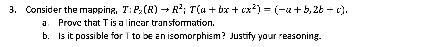 Solved 3. Consider the mapping, | Chegg.com