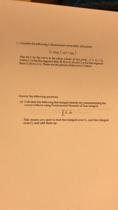 Solved 1. Consider the following 2-dimensional vector field: | Chegg.com