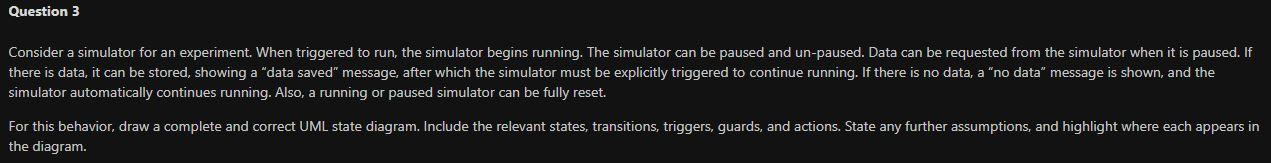 Solved Question 3 Consider a simulator for an experiment. | Chegg.com