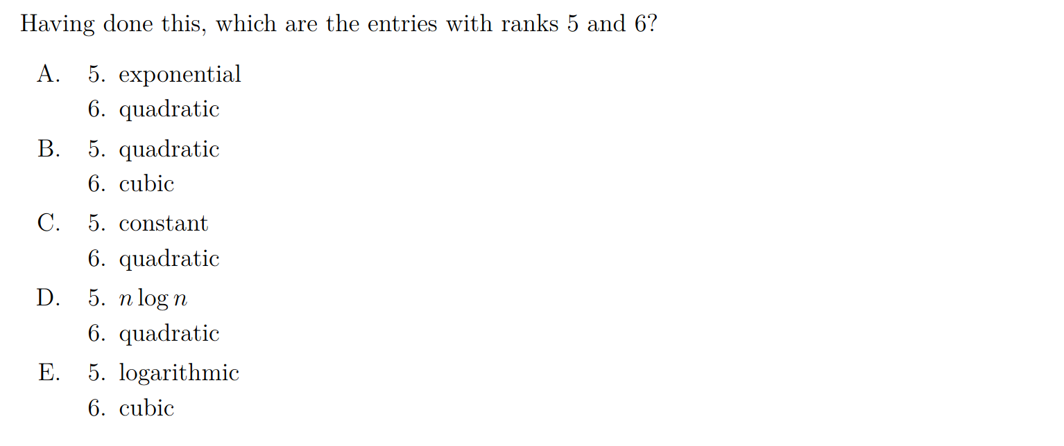 Solved 5 Multiple Choice Questions § 5.9. (2 points) One of | Chegg.com