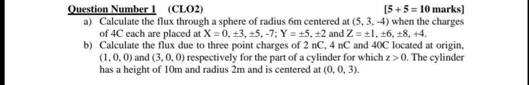 Solved Question Number 1 (CLO2) [5+5=10 marks ] a) Calculate | Chegg.com