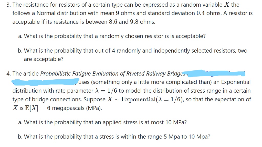 Solved 3. The resistance for resistors of a certain type can | Chegg.com