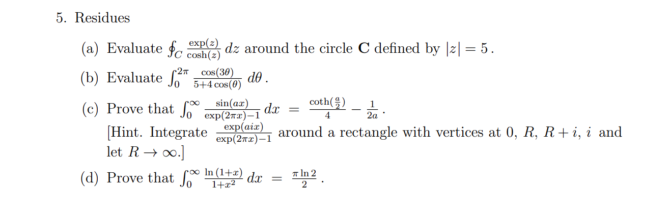 I need help with 5 c and 5 d only.Topic: Complex | Chegg.com