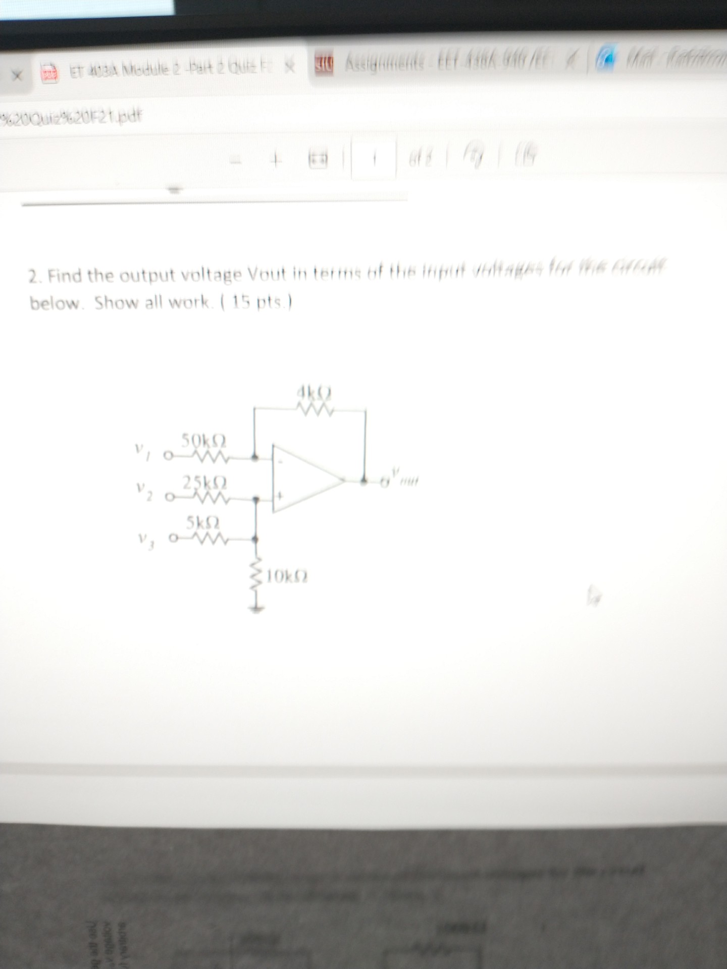 Solved Find the output voltage Vout in terms of the input | Chegg.com Solved Find the output voltage Vout in terms of the input | Chegg.com