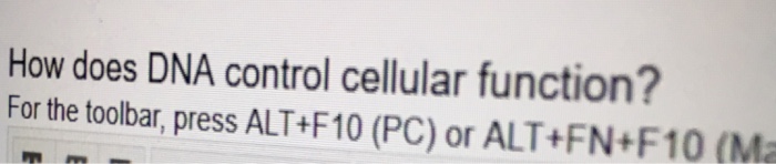 Solved How does DNA control cellular function? | Chegg.com