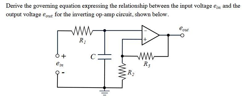 Solved Derive the governing equation expressing the | Chegg.com