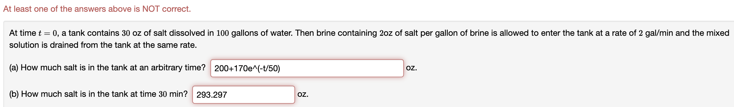 Solved INCORRECT ANSWERS PLEASE HELP INCORRECT ANSWERS | Chegg.com