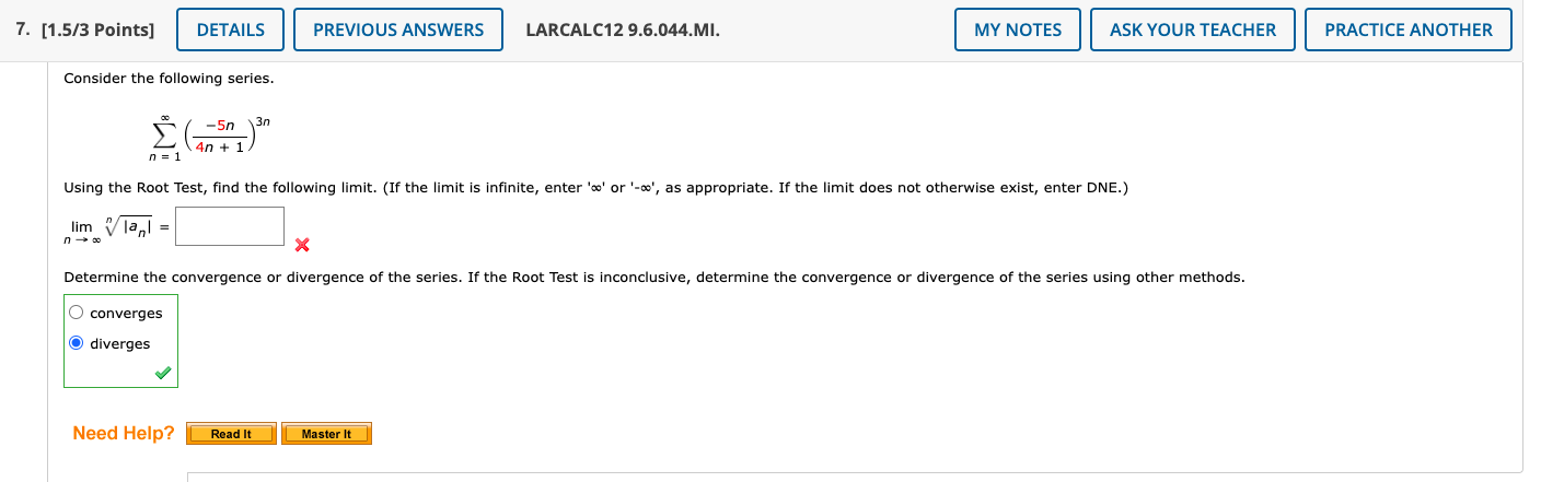 Solved Consider the following series. ∑n=1∞(4n+1−5n)3n Using | Chegg.com