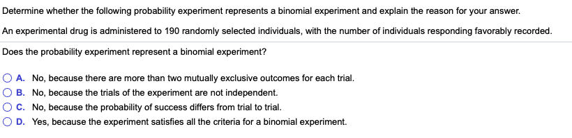 Solved Determine whether the following probability | Chegg.com