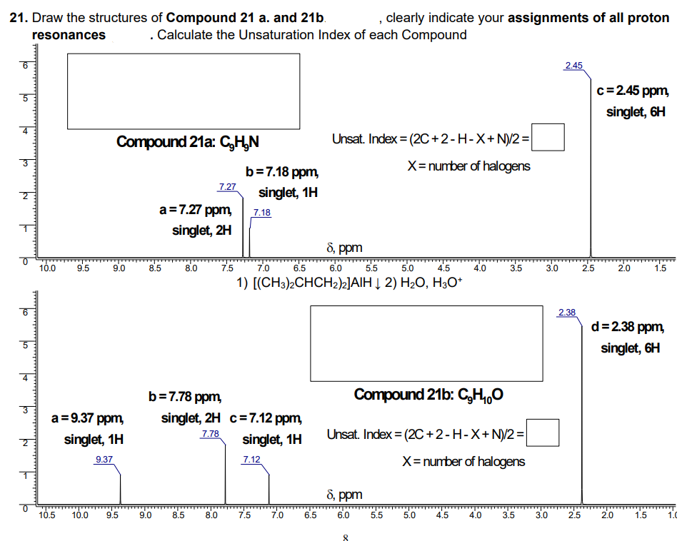 Solved 21. Draw the structures of Compound 21 a. and 21b. , | Chegg.com