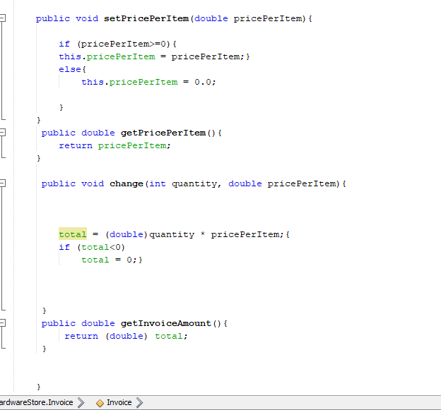 Solved in java -create an invoice with 4 parts, (2 strings, | Chegg.com