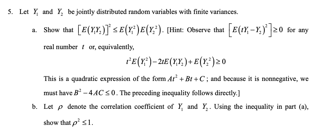 Solved Let Y1 and Y2 be jointly distributed random variables | Chegg.com