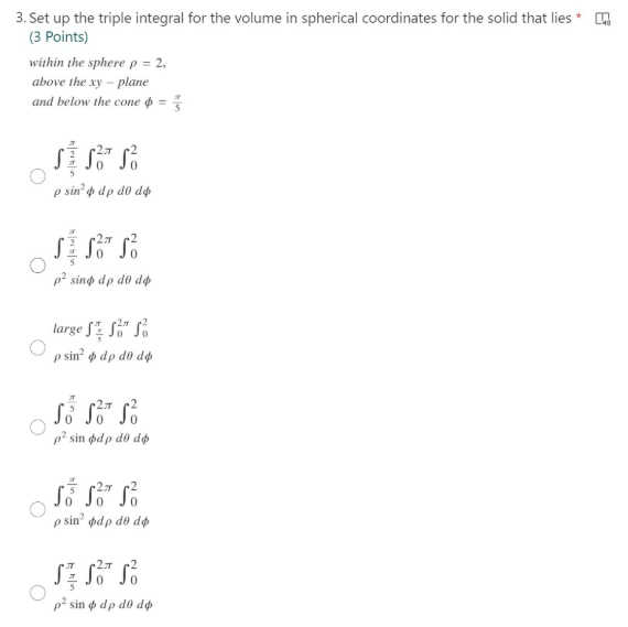 Solved 3. Set up the triple integral for the volume in | Chegg.com