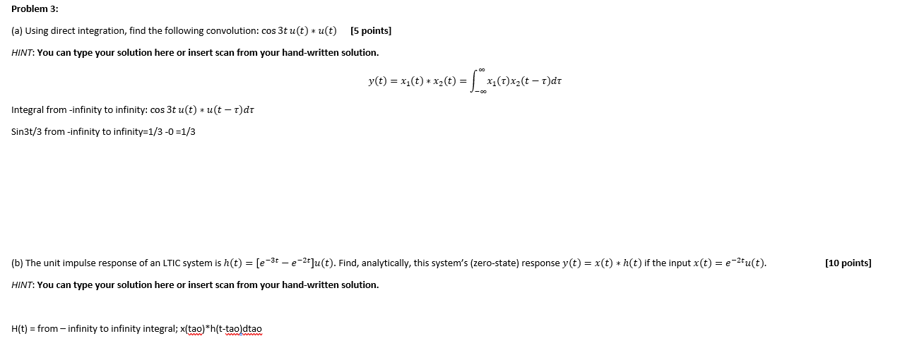 Solved Problem 3: (a) Using direct integration, find the | Chegg.com