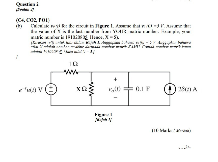 Solved Question 2 (Soalan 21 (C4, CO2, P01) (b) Calculate vo | Chegg.com Solved Question 2 (Soalan 21 (C4, CO2, P01) (b) Calculate vo | Chegg.com