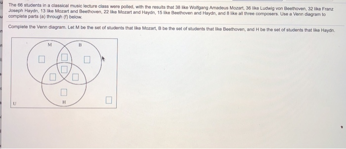 Solved The 66 students in a classical music lecture class | Chegg.com
