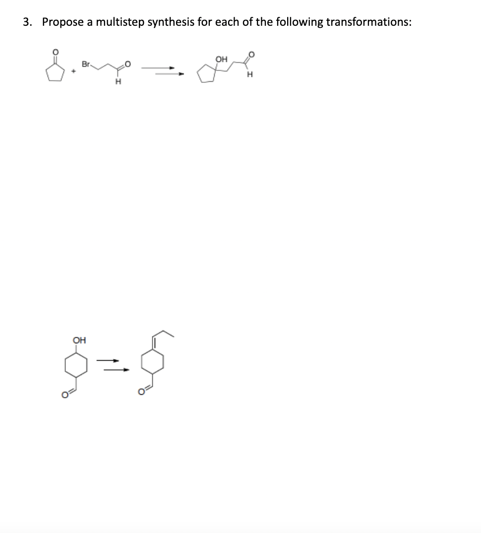 Solved 3. Propose a multistep synthesis for each of the | Chegg.com
