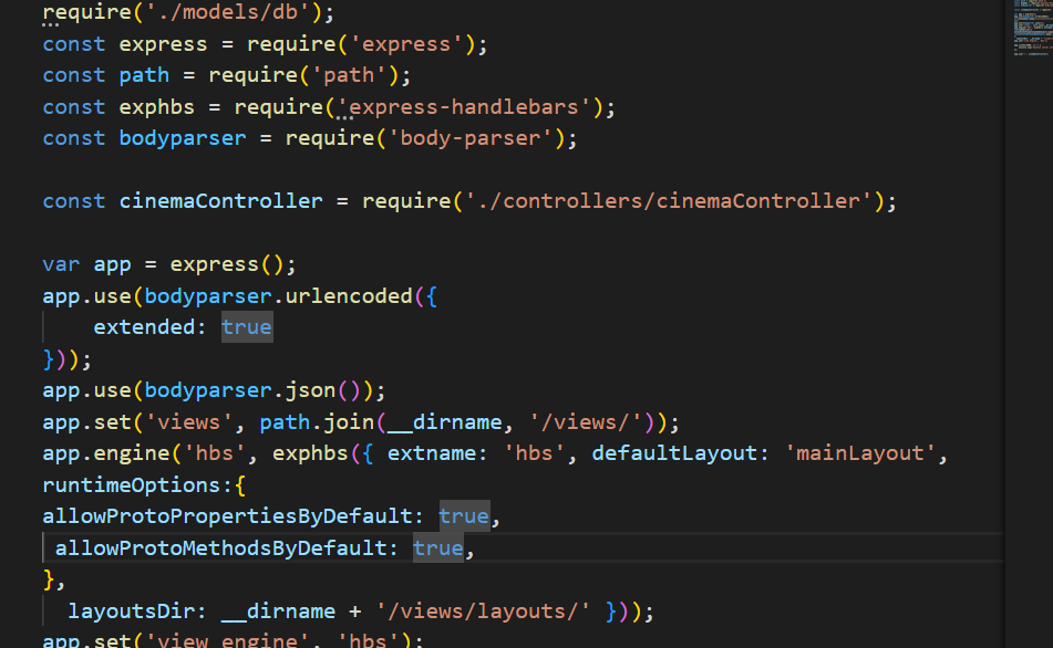 Solved I am gettin an error with express-hbs and what's | Chegg.com