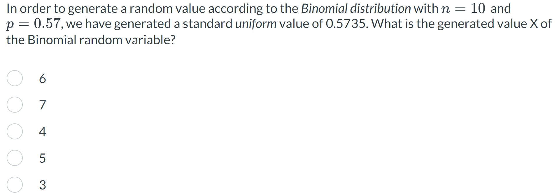 Solved In order to generate a random value according to the | Chegg.com