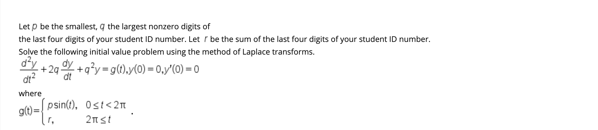 Solved Let p be the smallest, 9 the largest nonzero digits | Chegg.com