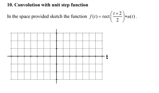 Solved 10. Convolution with unit step function t +2 In the | Chegg.com