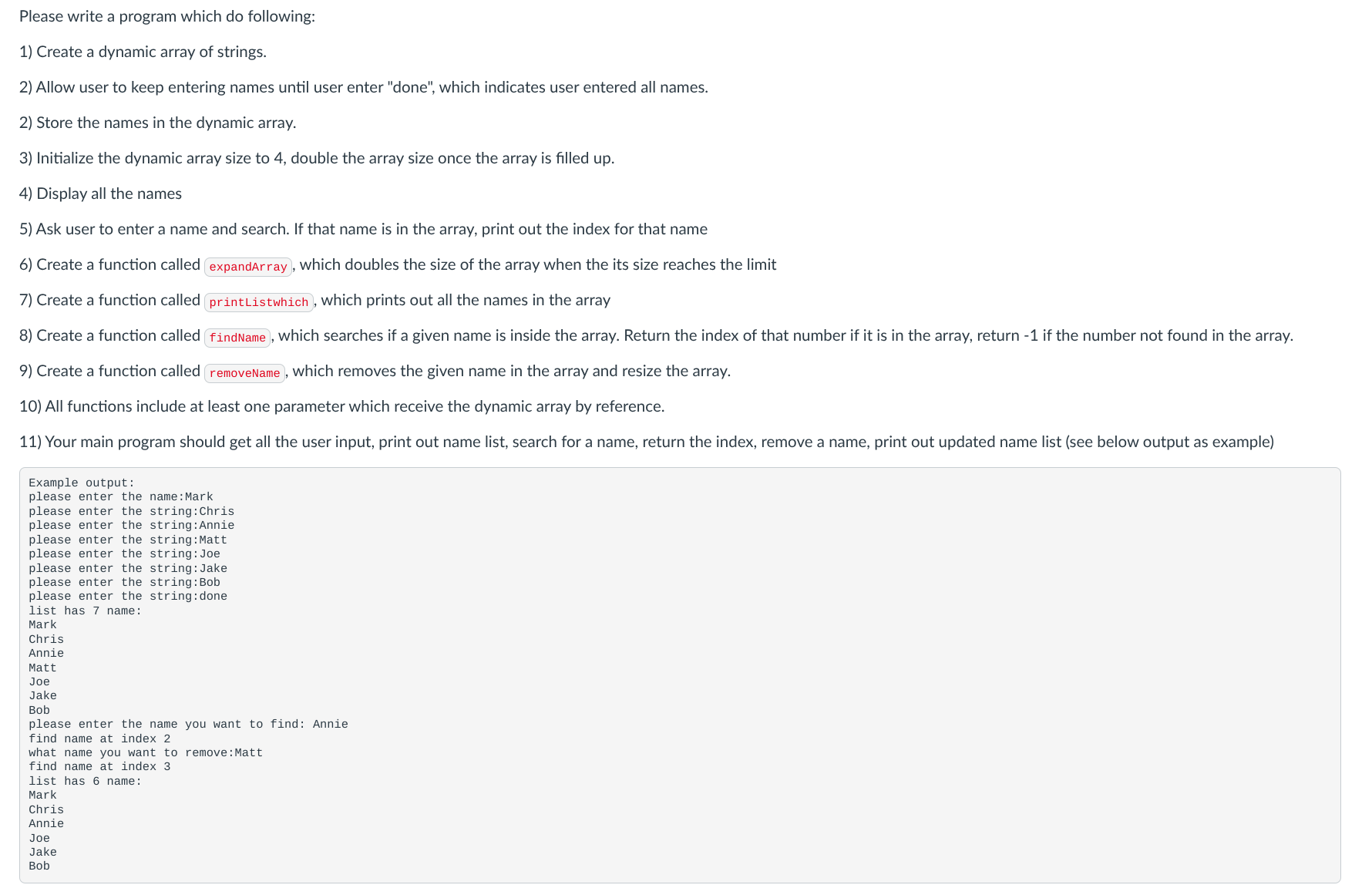 Solved by an EXPERT Do it in C please ```Example output:please enter the | Chegg.com