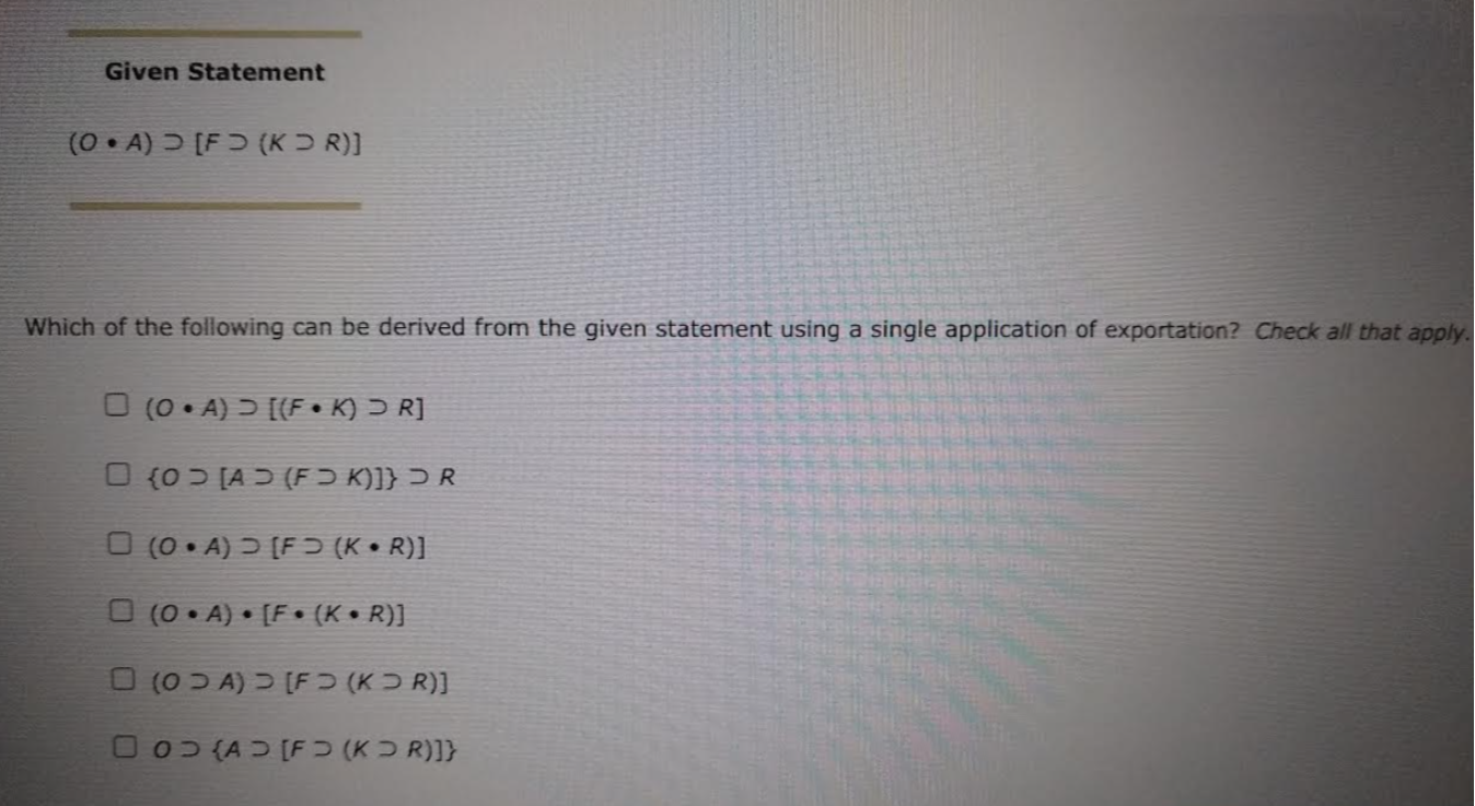 Solved Fourth Question - Rules of Replacement - Exportation | Chegg.com
