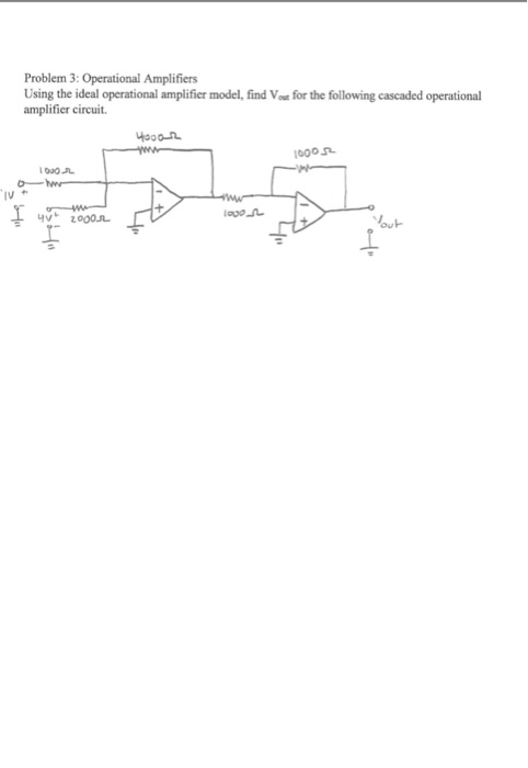 Solved Using the ideal operational amplifier model, find | Chegg.com