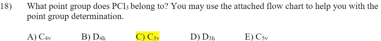 Solved How can I use this Point group flow chart to | Chegg.com
