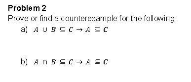 Solved Problem 2 Prove or find a counterexample for the | Chegg.com