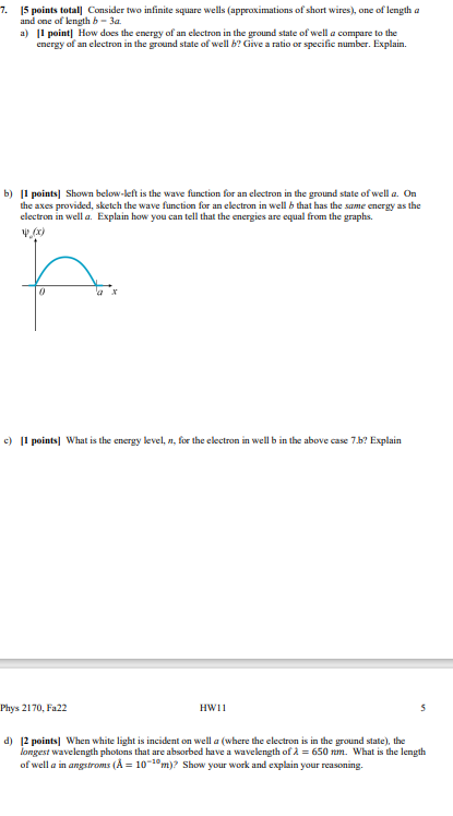 Solved 7. [5 points total] Consider two infinite square | Chegg.com