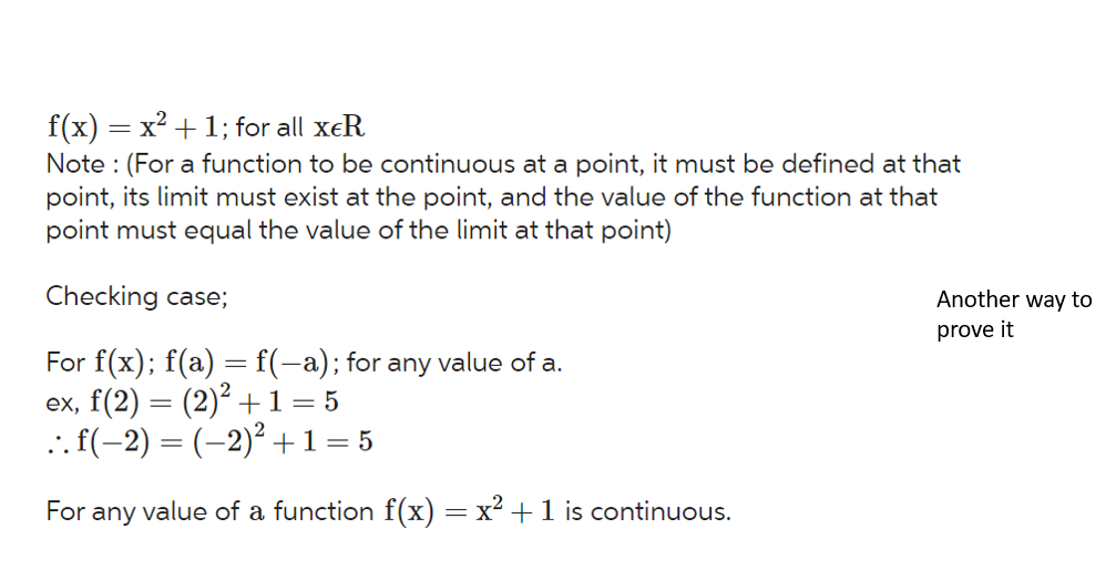 Solved I am presenting the proof of this function/example. | Chegg.com