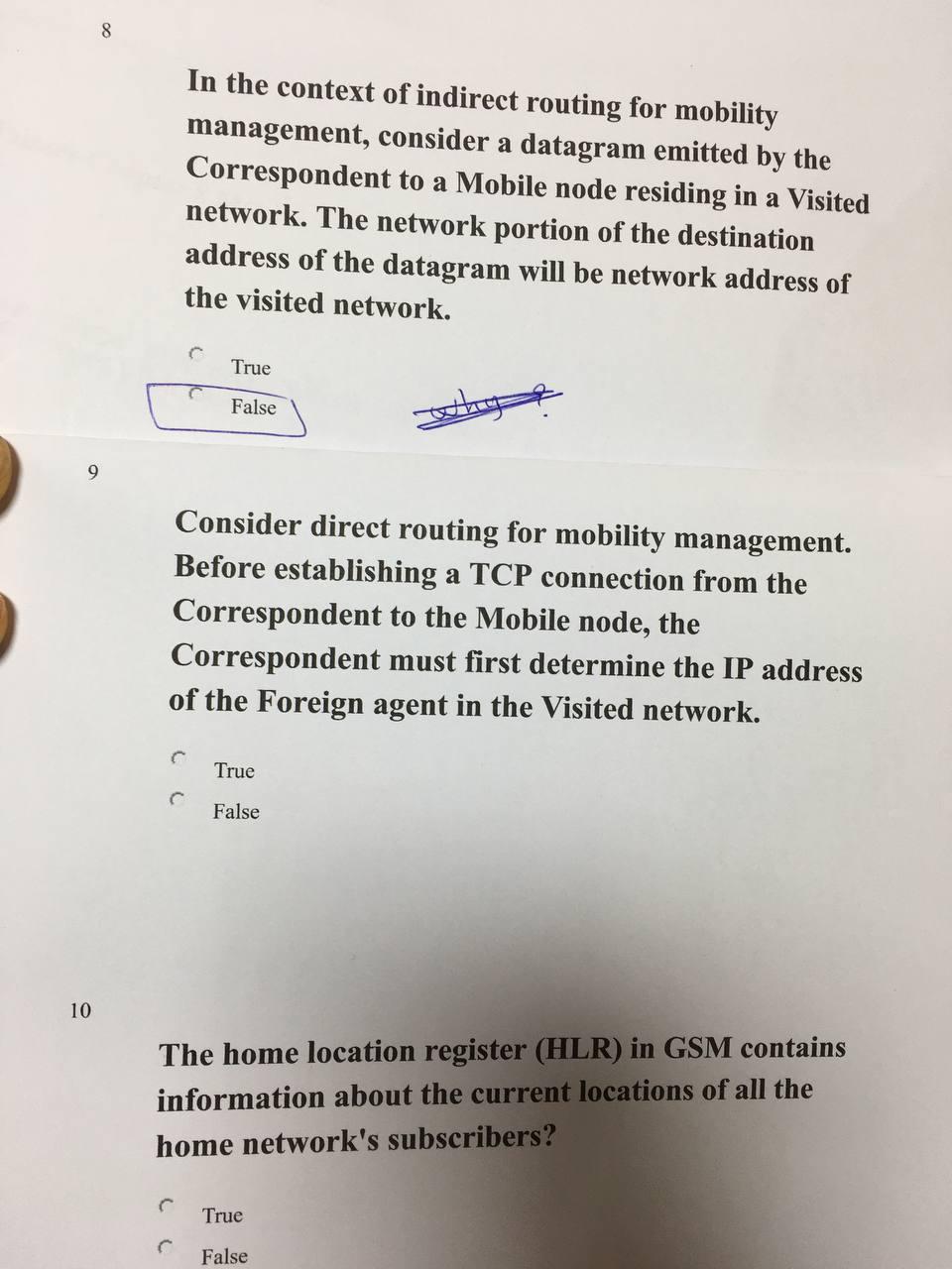 Solved 8 In the context of indirect routing for mobility | Chegg.com
