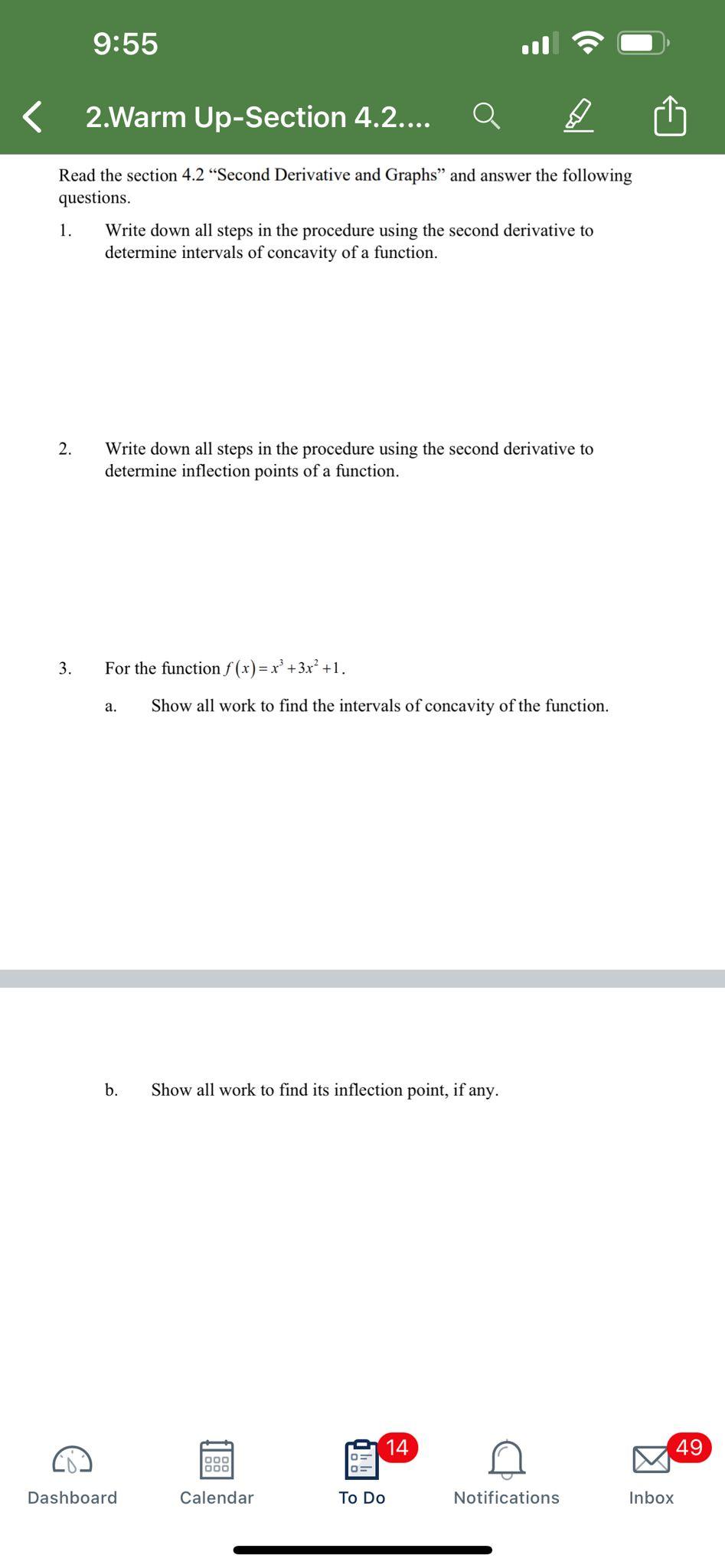 Solved 2.Warm Up-Section 4.2.... Read the section 4.2 | Chegg.com