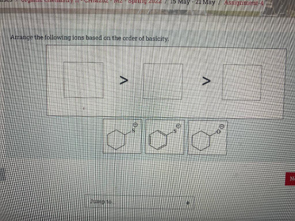 Solved Arrange the following ions based on the order of | Chegg.com