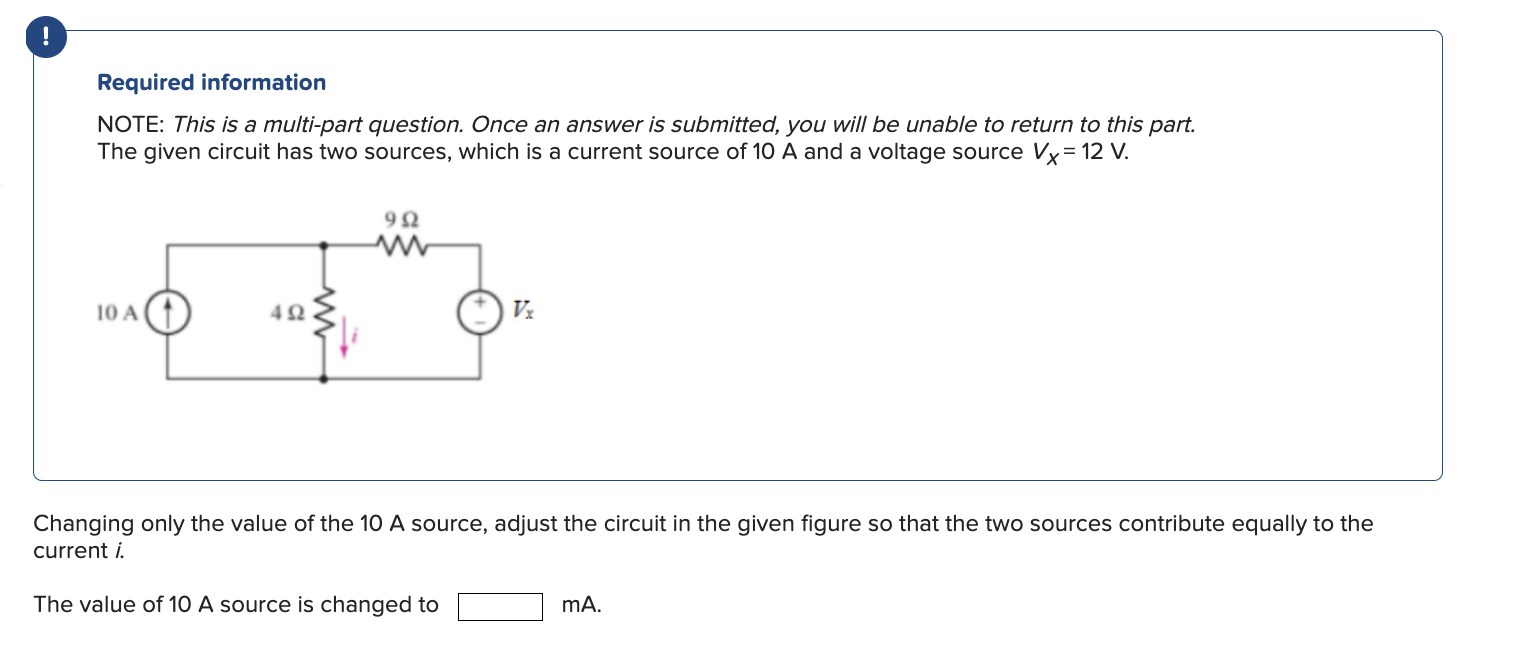 Solved !Required informationNOTE: This is a multi-part | Chegg.com