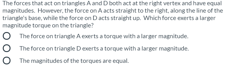 Solved Torque on a triangle Four identical equilateral | Chegg.com