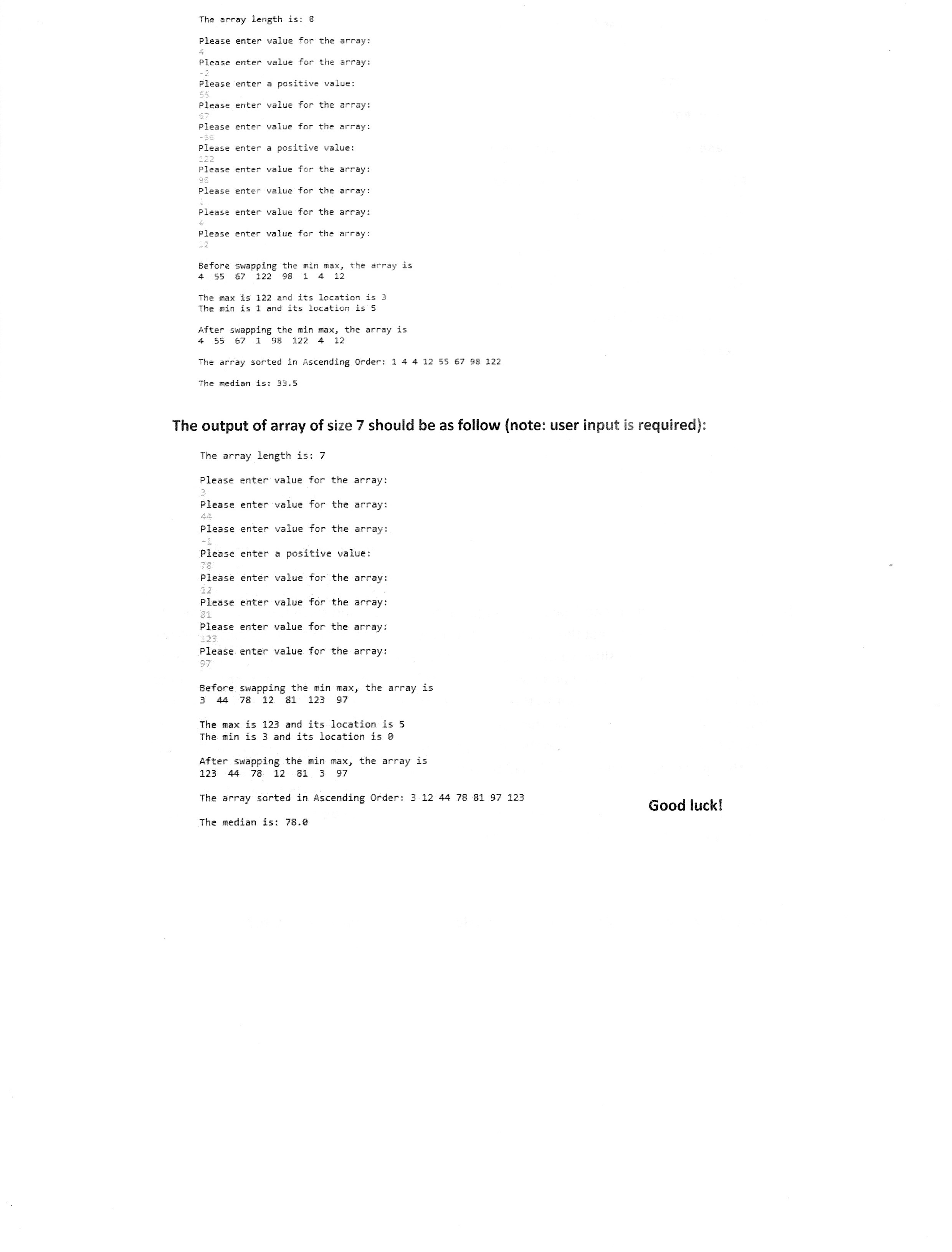 Solved Write a Java code that read 8 positive integers from | Chegg.com