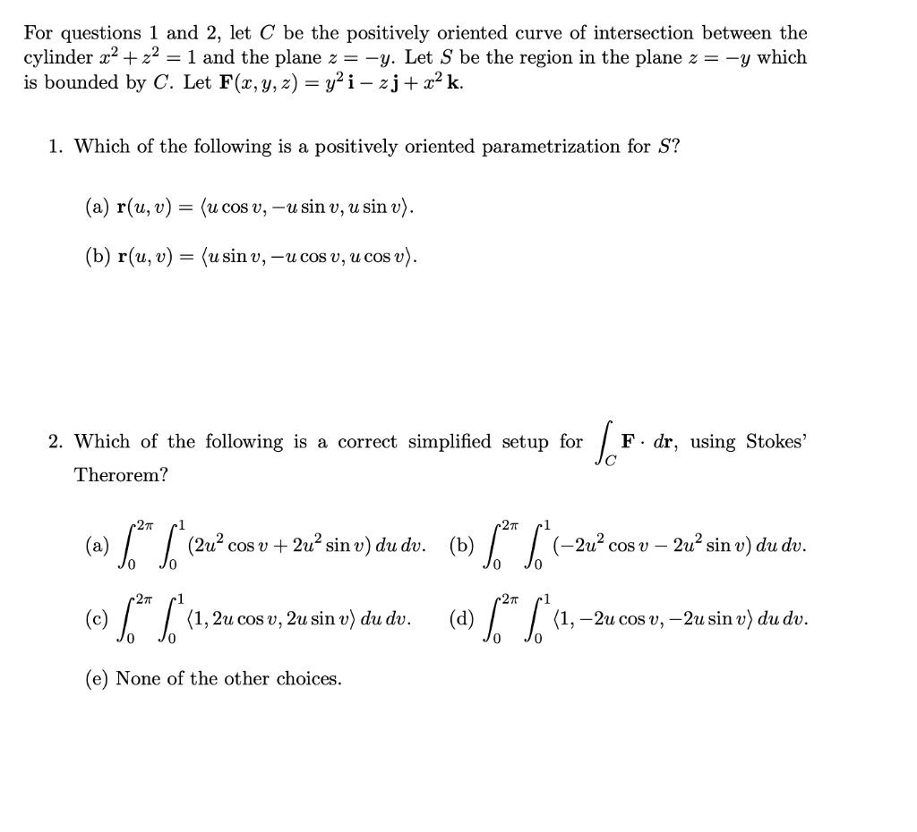 Solved For questions 1 and 2 , let C be the positively | Chegg.com