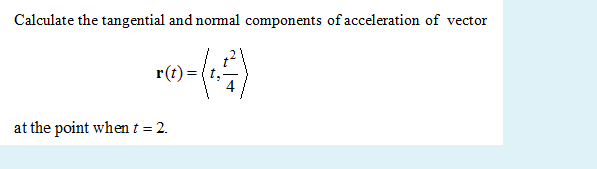 Solved Calculate the tangential and normal components of | Chegg.com