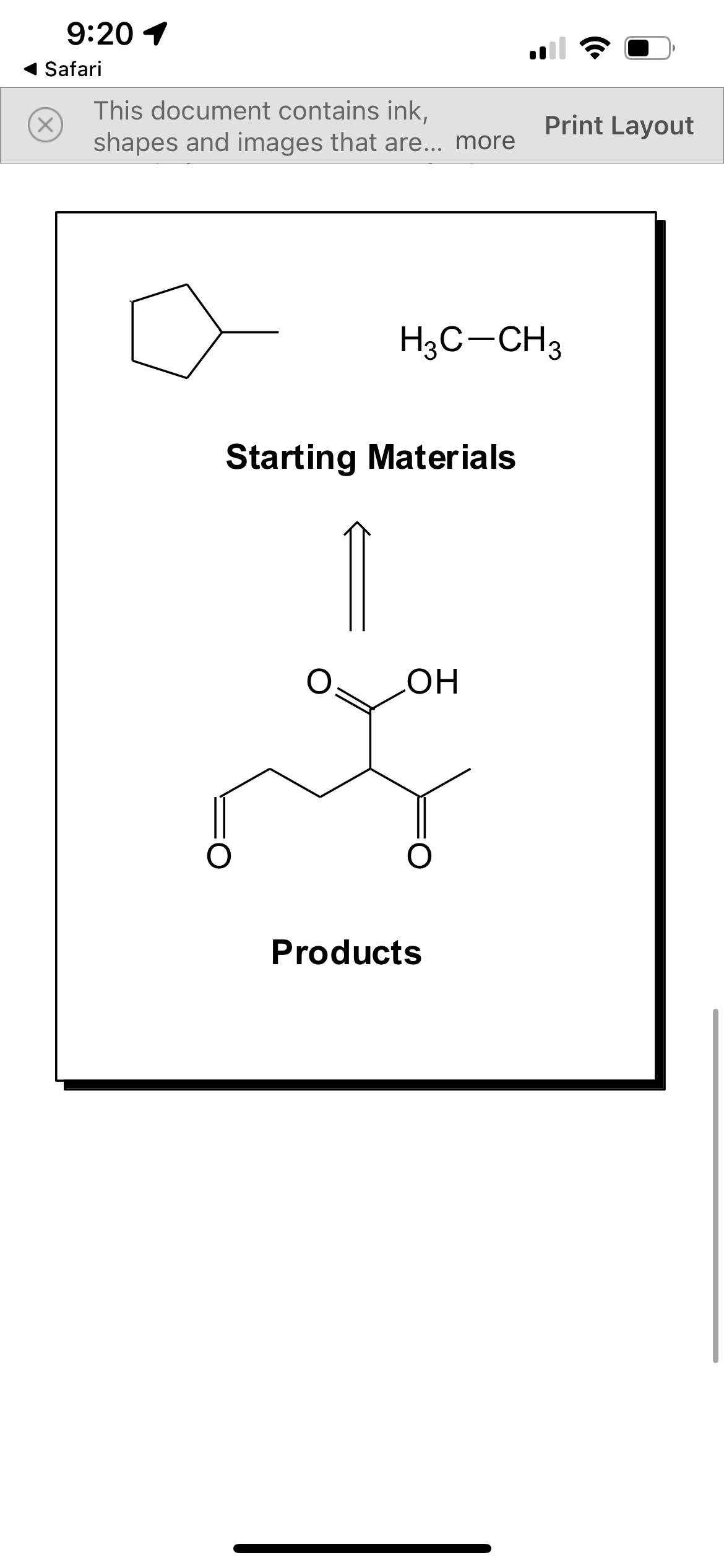 Solved H3C-CH3Starting Materials⇑Products | Chegg.com