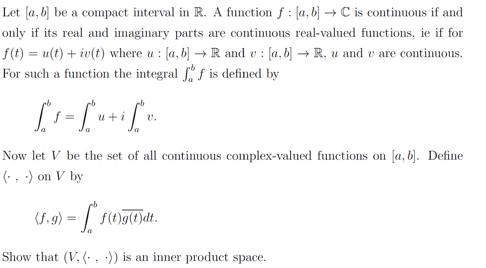 Solved Let [a,b] be a compact interval in R. A function | Chegg.com