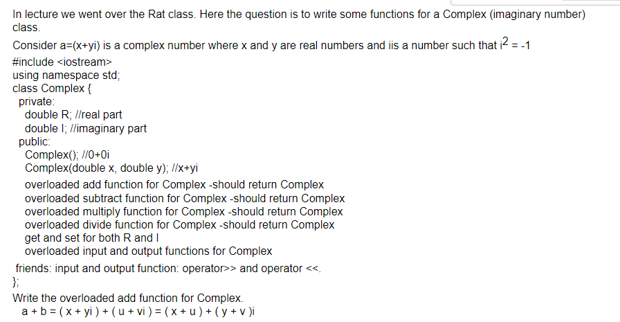 In lecture we went over the Rat class. Here the | Chegg.com
