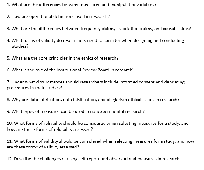 Solved 1. What are the differences between measured and | Chegg.com