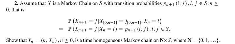 Solved 2. Assume that X is a Markov Chain on S with | Chegg.com