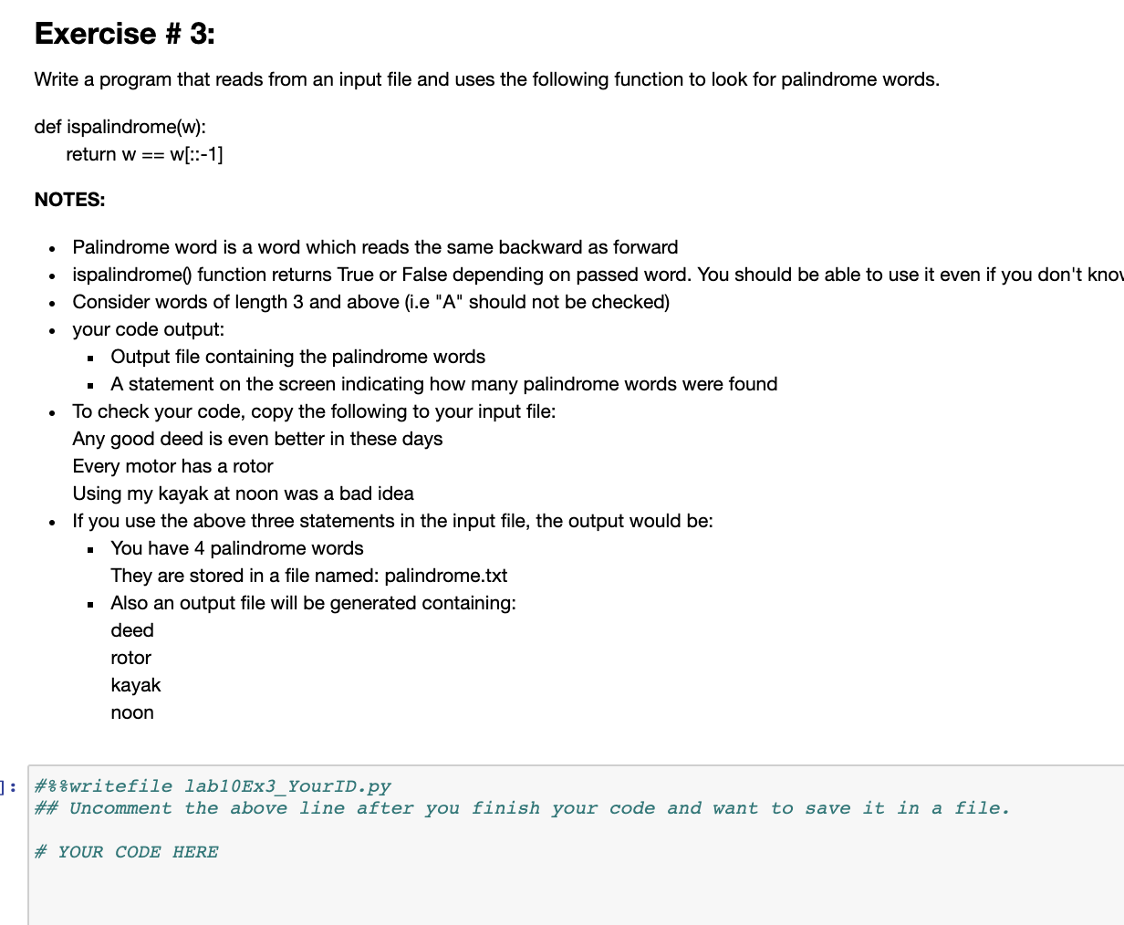 Solved Exercise 3 Write A Program That Reads From An